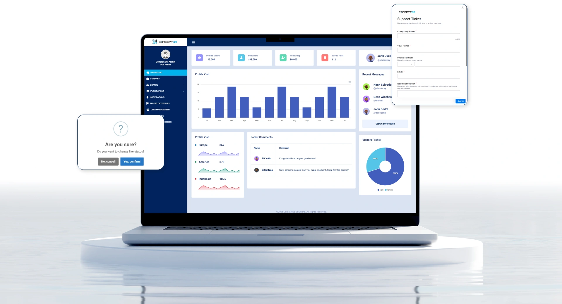 QR Code Generator and Management System